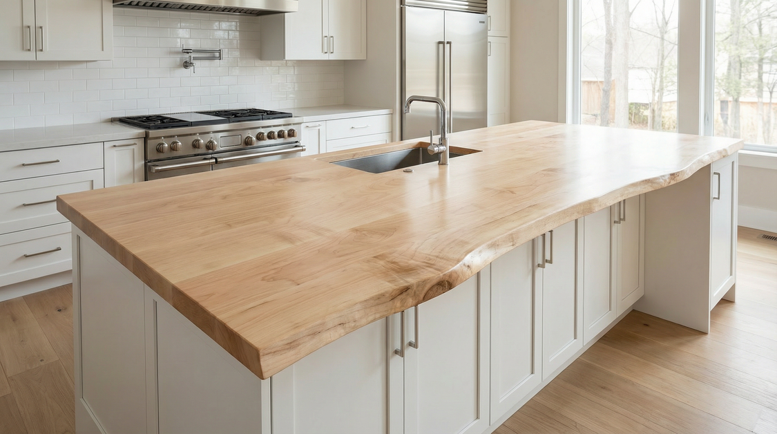 Walnut Live Edge Countertop | Custom Wood Countertop NY – Hardtwood ...