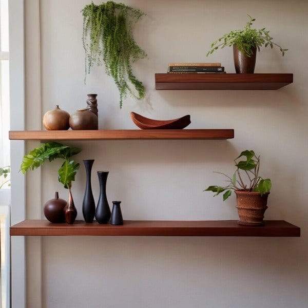 Mahogany Floating Shelf – Luxury Solid Hardwood – Hardtwood Custom ...