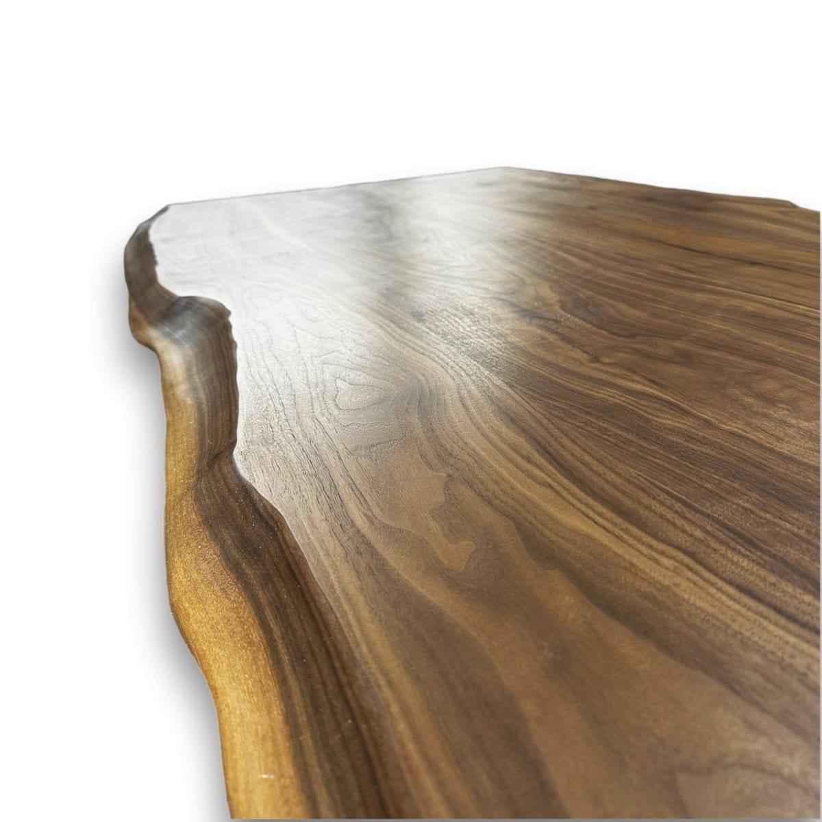 Walnut Live Edge Dining Table – Handcrafted Solid Wood – Hardtwood ...